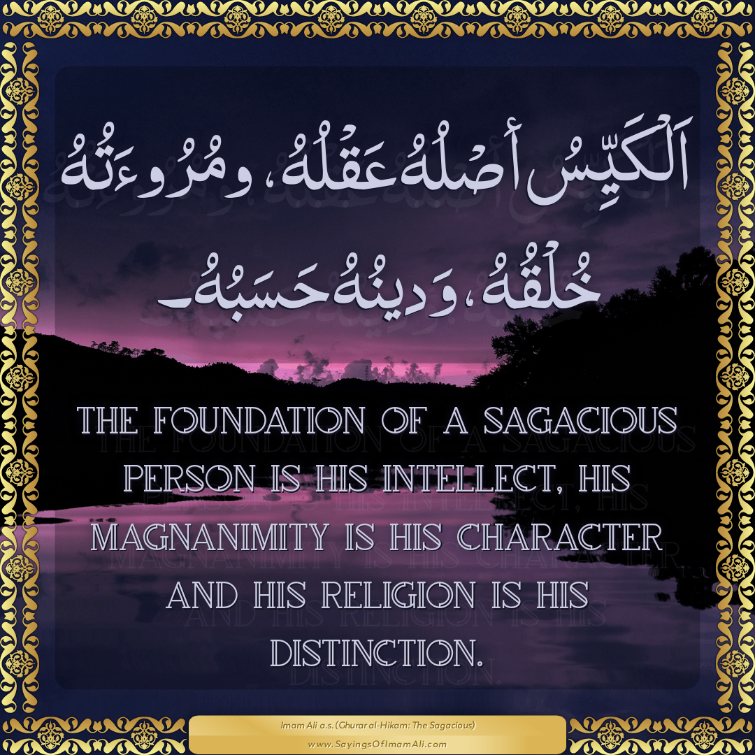 Sayings of Imam Ali (a.s) about: “الكَيْسِ”