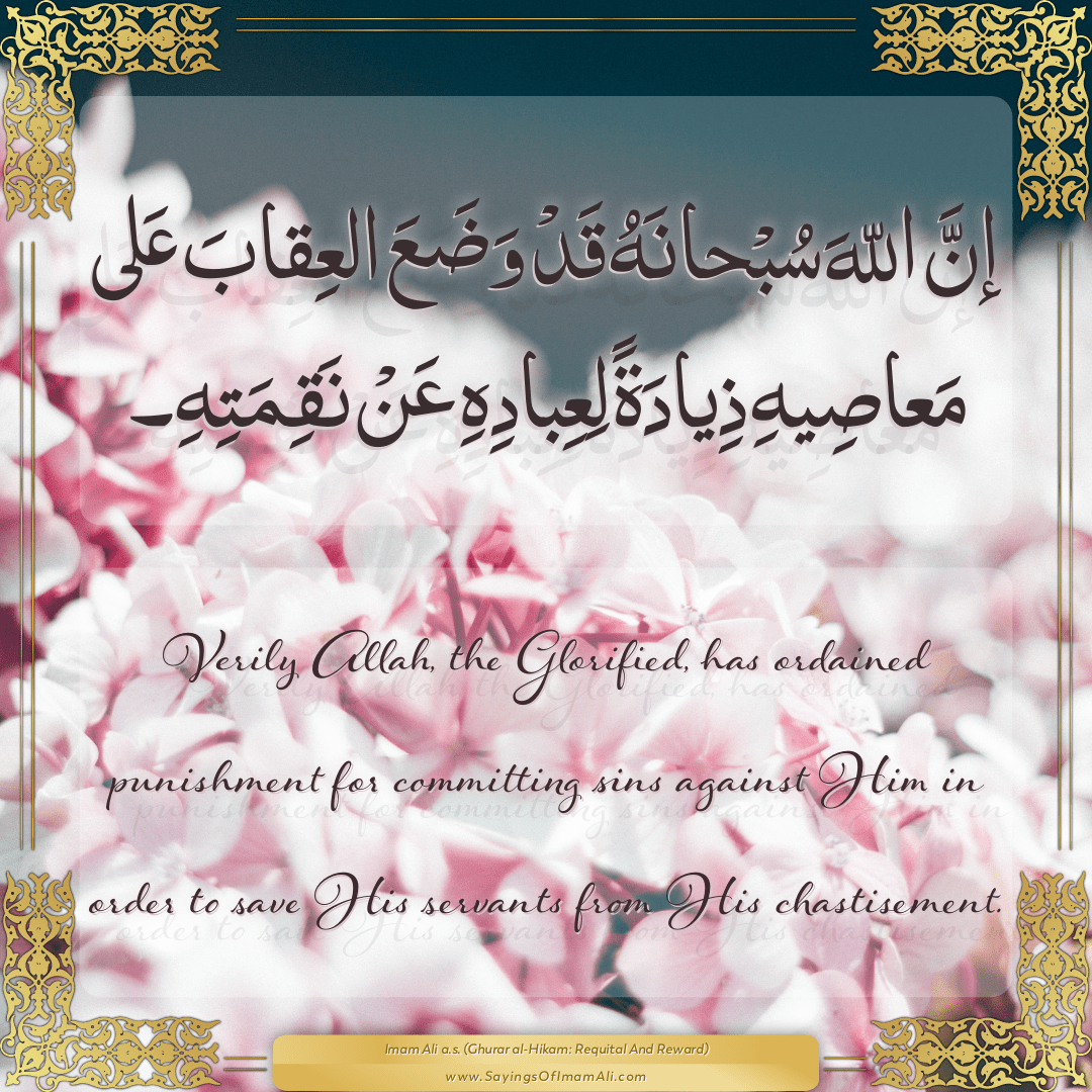 Verily Allah, the Glorified, has... — Imam Ali (a.s)